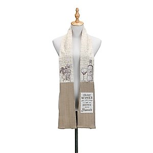 The Best Wines Extra Long Cotton Blend Over The Shoulder Kitchen Towel Boa