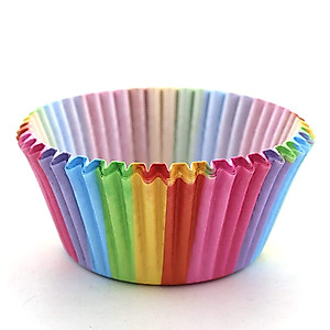 WARMBUY Rainbow Cupcake Papers Baking Cup Liners, 300 Pcs