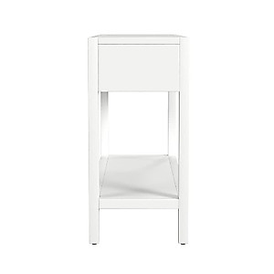 BOWERY HILL Modern 44" Two Drawer Wood Console Table - White