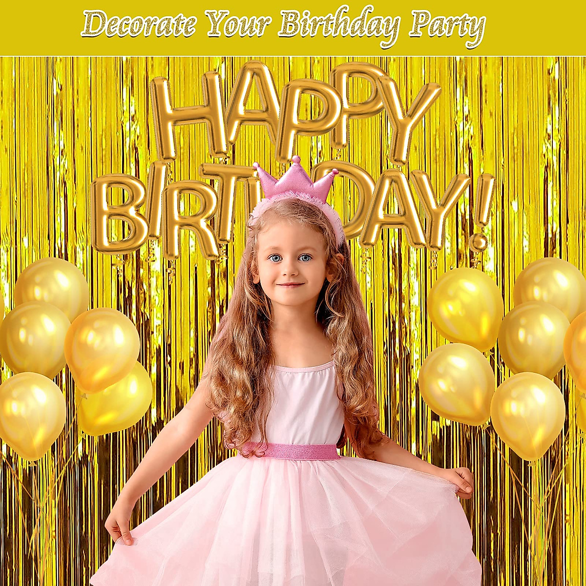 6 Pack Blue Foil Fringe Curtains Party Backdrop, 3.28 x 8.2 ft Metallic Foil Tinsel Fringe Backdrop Door Fringe for Photo Wedding Birthday Bridal Showers Graduation Theme Party Decorations.