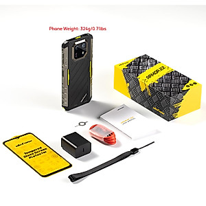 Ulefone Armor 22 Rugged Cell Phones, 16+256GB, 64MP+64MP Dual Cameras, Android 14, 6600mAh, 33W Fast Charging, 3-Card Sot Rugged Smartphone, Face/Fingerprint Unlock, NFC T-Mobile(Green)