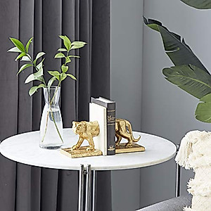 Deco 79 Metal Leopard Bookends, Set of 2 4"W, 5"H, Gold