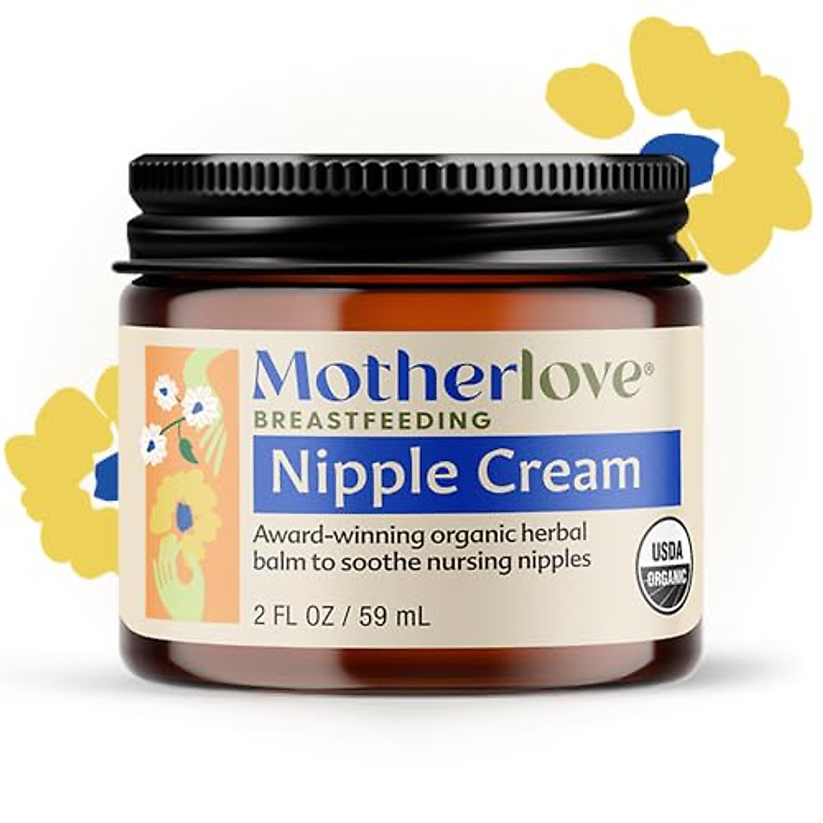 Motherlove Nipple Cream (2 oz) Organic Lanolin-Free Nipple Cream for Breastfeeding—Benefits Nursing & Pumping Moms