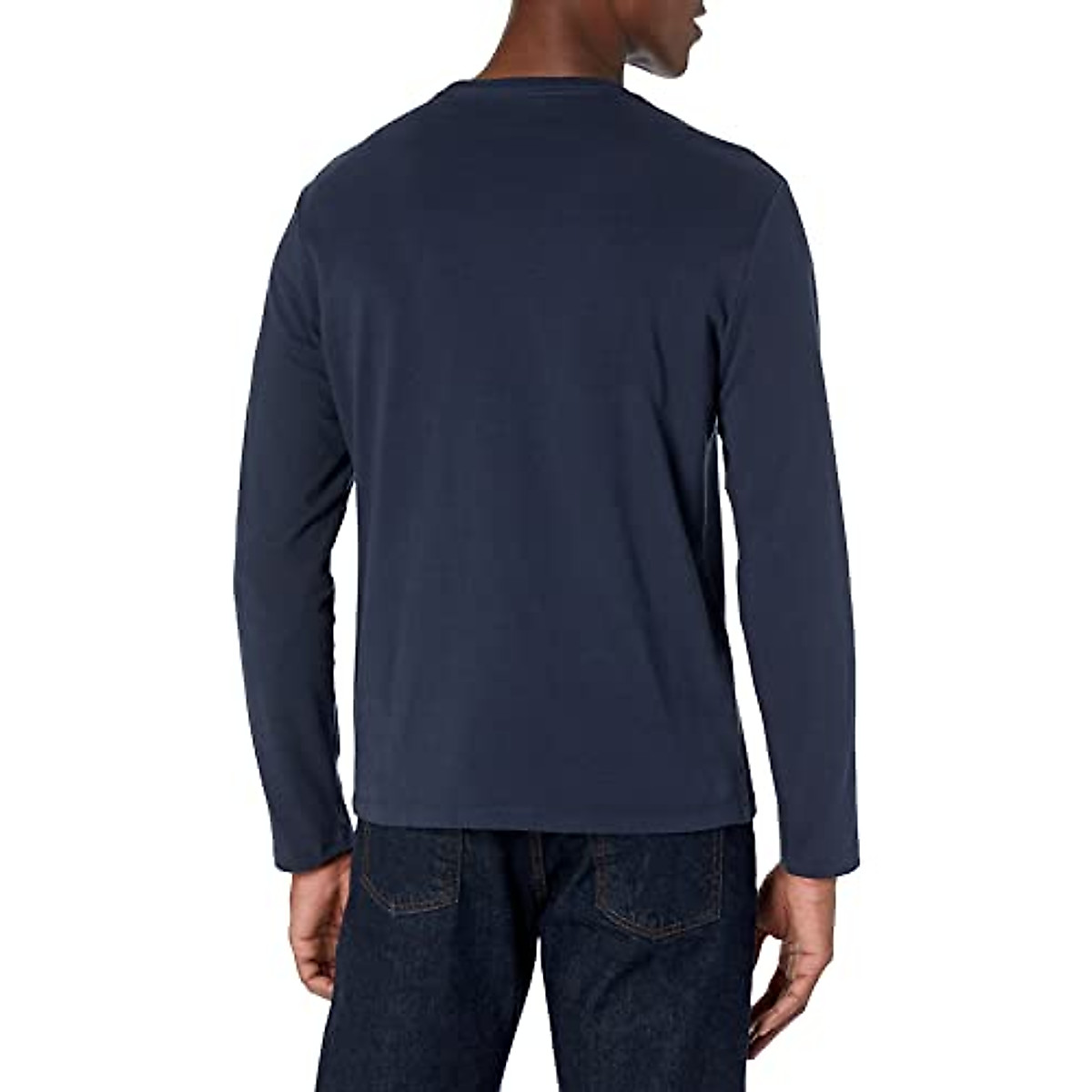 Amazon Essentials Men's Slim-Fit Long-Sleeve T-Shirt, Navy, Medium