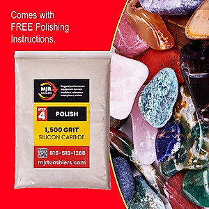 MJR Tumblers 5 LB Super Polish 1500 Silicon Carbide Rock Refill Grit Abrasive Media Final Step USA