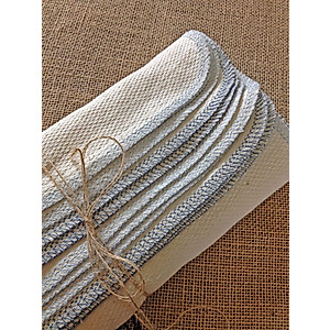 Winter Chill Blue Natural Reusable Paperless Towels - One Dozen washable reusable paper towels for kitchen, Eco Friendly Sustainable Washable Paper Towel roll, paperless paper towels reusable napkins