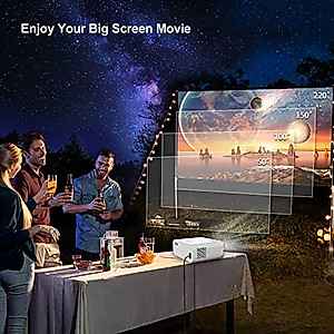 Weochi Native 1080P WiFi Projector, 9500L Bluetooth 5G Video Projector, 400 ANSI Keystone Home/Outdoor Wireless Portable Projector Compatible with Phone, PC,PS4