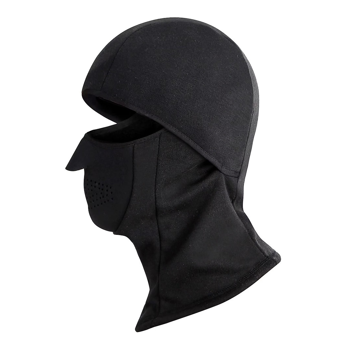 ZERDOCEAN Winter Windproof Fleece Full Face Motorcycle Ski Mask Balaclava Black