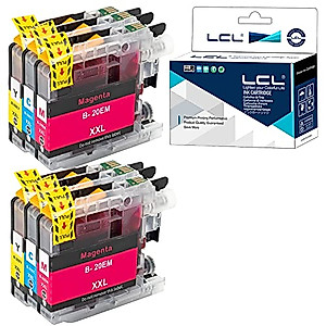 LCL Compatible Ink Cartridge Replacement for Brother LC20E LC20EC LC20EM LC20EY XXL MFC-J985DW MFC-J5920DW MFC-J775DW (6-Pack 2Cyan 2Magenta 2Yellow)