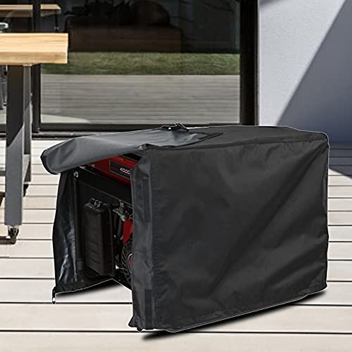 Generator Cover, Thicken Generator Tent Cover While Running Compatible Universal Portable Generator Cover for Outdoor 35 x 26 x 28in(Black)