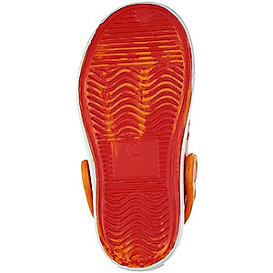 Sesame Street Toddler Clogs, Indoor Outdoor Shoes Easy On with Backstrap, Elmo Red Marble Print, Toddler Size 9