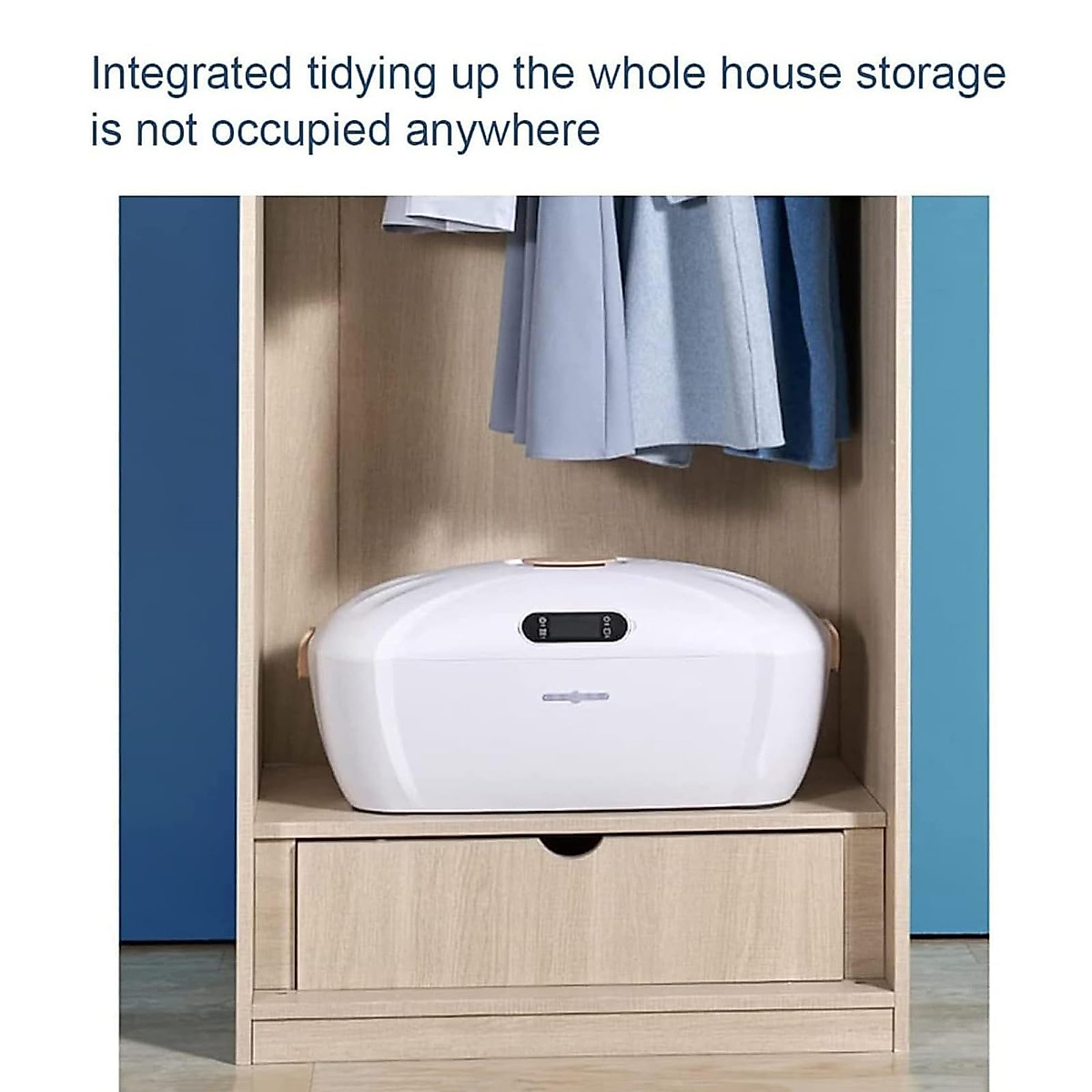 Electric Clothes Dryer, Automatic Ironing Machine, Portable Steam Drying Smart Machine, Ironing Clothes Folding Wrinkle Removal Machine with Remote Control, Foldable