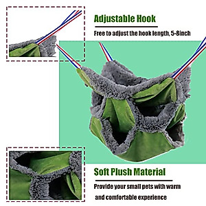 neolun Rat Ferret Cage Hammock Bedding Small Pet Cage Accessories Toy Triple-Layer Hammock Bedding for Hamster Guinea Pig Rat Ferret Chinchilla Playing Sleeping(Light Green)