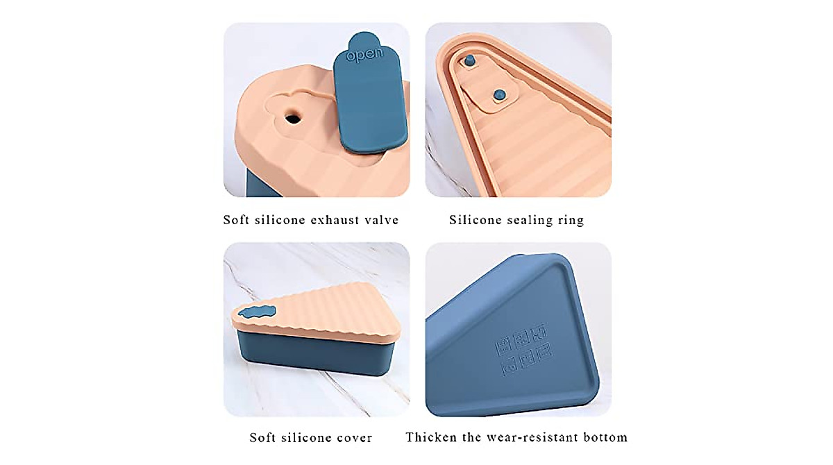 WIDELUCK Pizza Leftover Storage Container with Dual Trays
