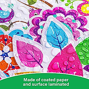 Bulletin Board Border Trim Colorful Removable Blackboard Chalkboard Border Springtime Luau Ocean Borders Stickers for Spring Classroom Office Party Wall Decor (Flower Style, 59 ft in Length)