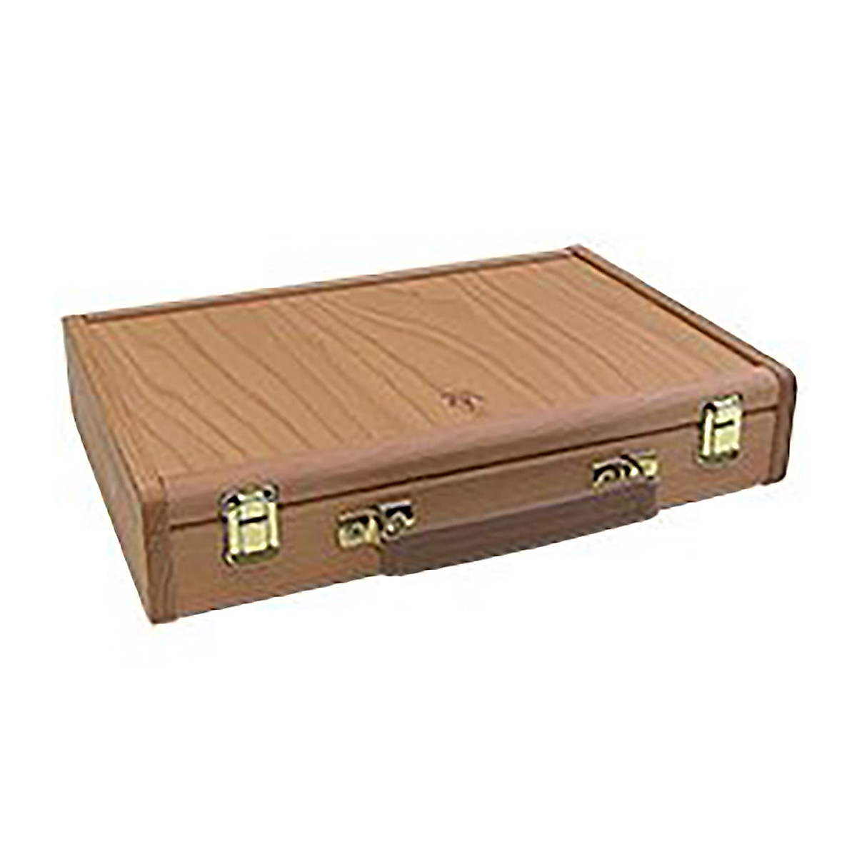 Creative Mark Capri Deluxe Wood Artist Paint Box - Storage for Art Supplies, Paints, Mediums, Brushes, Compartment Storage, Lightweight, Travel - [Oil-Stained - Natural Finish]