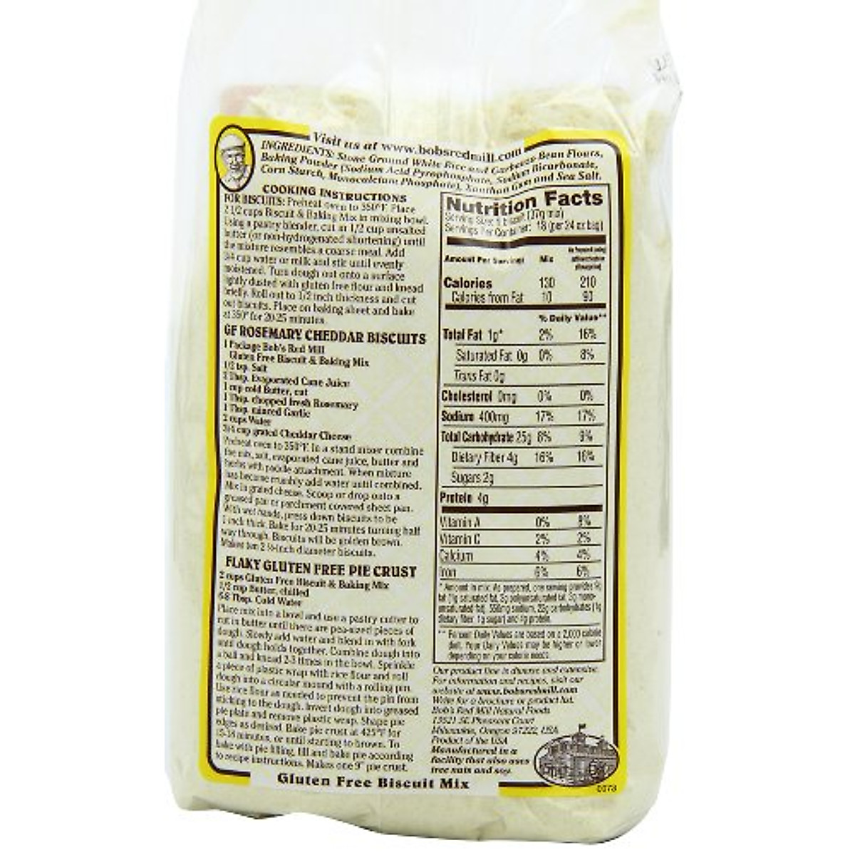 Bob's Red Mill Gluten Free Biscuit & Baking Mix, 24 Ounce (Pack of 4)