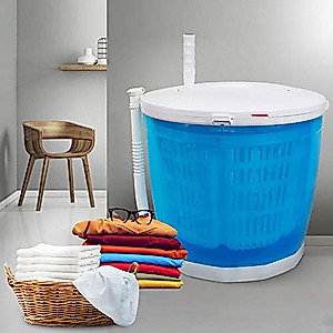 Portable Washing Machine 2 in 1 Hand-operated Mini Compact Traveling Outdoor Compact Washer Spin Dryer for Dorms, Apartments, Camping Travelling Outdoor