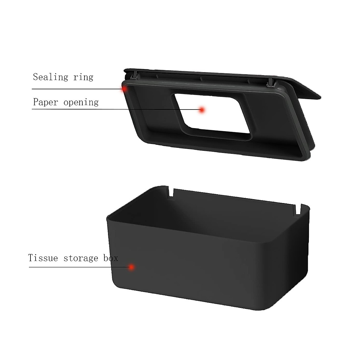 Toilet Wipes Dispenser, 21x12.5x10 cm/ 8.27x4.92x3.94 inch Baby Wipes Dispenser Perfect Look Wipe Container Portable Reusable Flushable Bathroom Storage Case Box to Keep Wipe Fresh