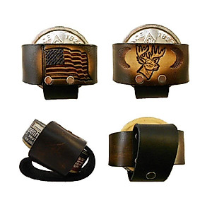 Leather Snuff Can Holder, Holster, Chew Dip Tobacco Case, Handcrafted, Many Tooled Designs