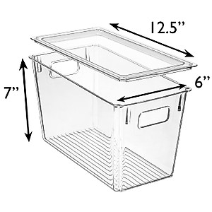 ClearSpace Plastic Storage Bins with Lids – Perfect Kitchen Organization or Pantry Storage – Fridge Organizer, Pantry Organization and Storage Bins, Cabinet Organizers