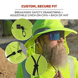 Ergodyne Ranger Hat-Neck Shade, Lime, L/XL