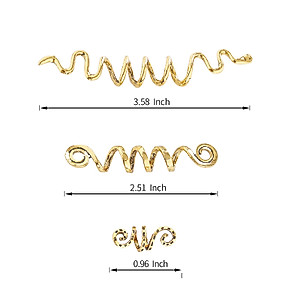 FRDTLUTHW Gold Snake Hair Jewelry for Braids, Halloween Hair Decoration, Dreadlock Accessories for Women(pack of 6)