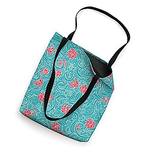 Pioneer Country Farm For Woman Turquoise and Roses Tote Bag