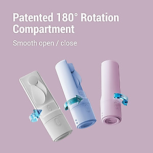 SodaRide Airluxe Mini 3-in-1 Portable Fan Rechargeable- Handheld Fan with 35-Hour Battery Life, Fast Charging Power Bank&Flashlight- Personal Fan for Travel, Vacation, and Festival Essentials Purple