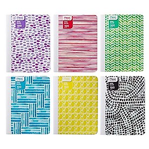 Mead Composition Books/Notebooks, Wide Ruled Paper Composition Notebook, 100 Sheets (200 Pages), Fashion Designs - (6 Pack)