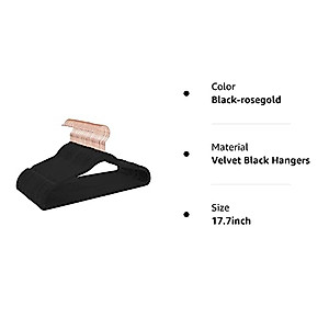 TIMMY Hangers Black Velvet Hangers - Suit Hangers (50-Pack) Ultra Thin Space Saving Coat Hanger and Heavy Duty Clothes Hangers Hold Up-to 10 Lbs, for Coats, Jackets, Pants and More