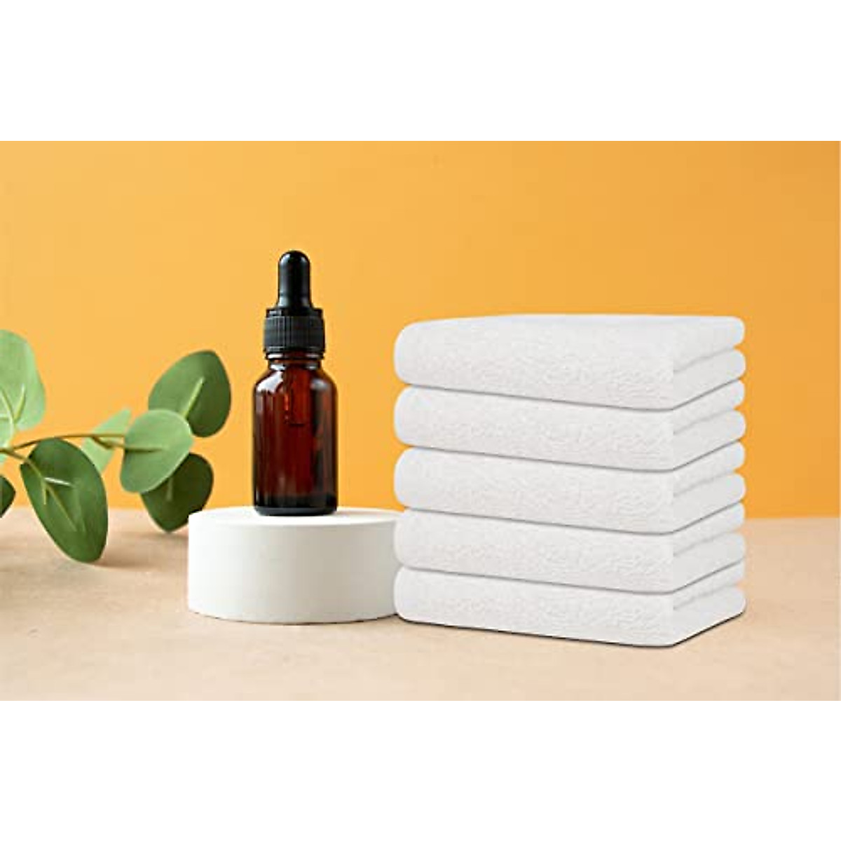 Marlin Linens Cotton Washcloth Set of 60 for Bathroom - 12x12 Inches Soft, Absorbent, and Durable Ideal for Bath, Face, and Hands, Gentle on Skin for Home, Gym, and Travel - White