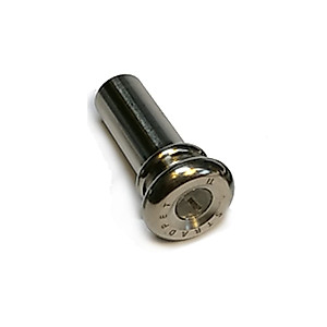 STRADPET titanium end button, hollow & soild type for violin and viola in bright and gun gray (S 7.8mm, Hollow Bright)
