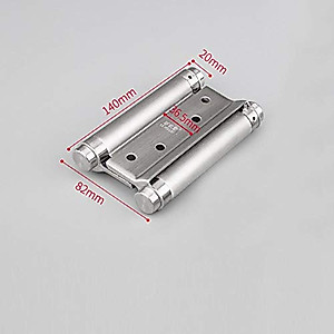 Stainless Steel Hinge, Cabinet Door Hinges,Door Hinge Double Open Spring Hinge Stainless Steel Two-Way Free Door Hinge Hinge Denim Gate Fence Automatic Closing 2 Pcs-D (Color : C)