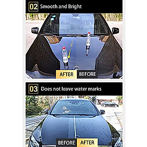 HEYJOY Solid Ceramic Coating Crystal Car Wax Kit Polish Wax Quick Easy Removes Deep Scratches and Stains with Free Waxing Sponge and Towel(200g)
