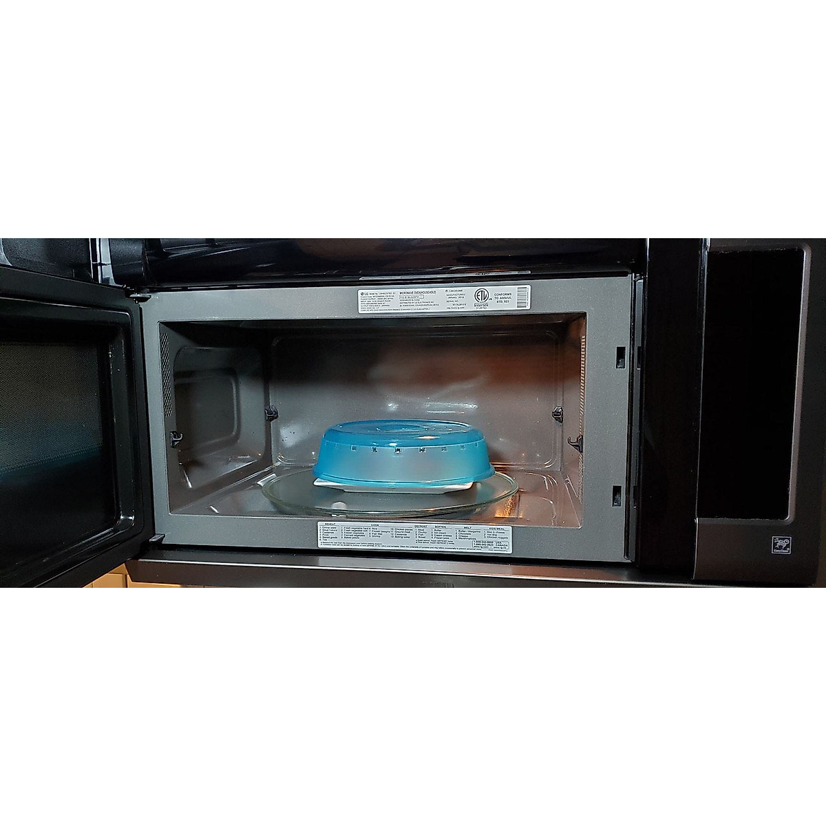 Rock 4 Pack of Microwave Plate Bowl Splatter Cover. Keep Your Microwave Clean While Heating Messy Items with Vented, Colorful Lids! (4100)