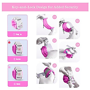 Toddler Leash -Anti Lost Wrist Link for Toddlers -Toddler Harness with Lock for Kids,Baby Leash,Leash for Toddlers,Wrist Leashes,Child Leashes for Toddlers,Upgrade with Reflective Tape Liner for Kids