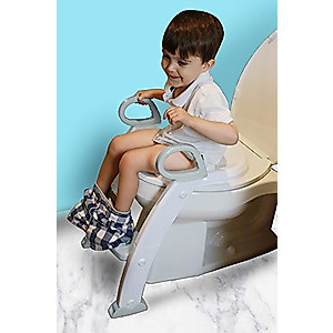Spuddies Spuddies Potty with Ladder, White/Gray, One Size (Pack of 1)