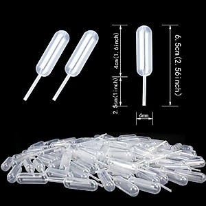 Tomnk 120pcs 4ml Plastic Cupcake Pipettes Squeeze Dropper Liquid Infuser Transfer Pipettes for Cupcakes, Strawberries