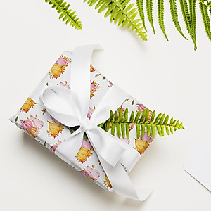 Whaline 12 Sheet Fall Wrapping Paper -Not Roll- Pink Truck Pumpkin Plaid Maple Leaf Gift Wrap Paper Bulk Autumn Harvest Art Paper for DIY Crafts, 19.7 x 27.6 Inch, Folded Flat