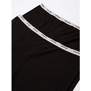 Fruit of the Loom Men's Classic Midweight Waffle Thermal Underwear Bottoms (1 & 2 Packs), Black/Black, X-Large Classic Midweight Waffle Thermal Underwear Bottoms, Black/Black (2-Pack), X-Large