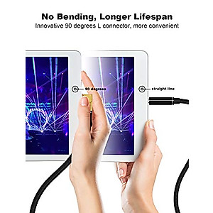 Aux Cable for Car， VANAUX 90 Degree Right Angle Auxiliary Cable Stereo Aux Jack to Jack Cord Compatible for Mp3 Player, Car Stereos, Smartphone, Speakers, Headphone and More(5ft/1.5m)