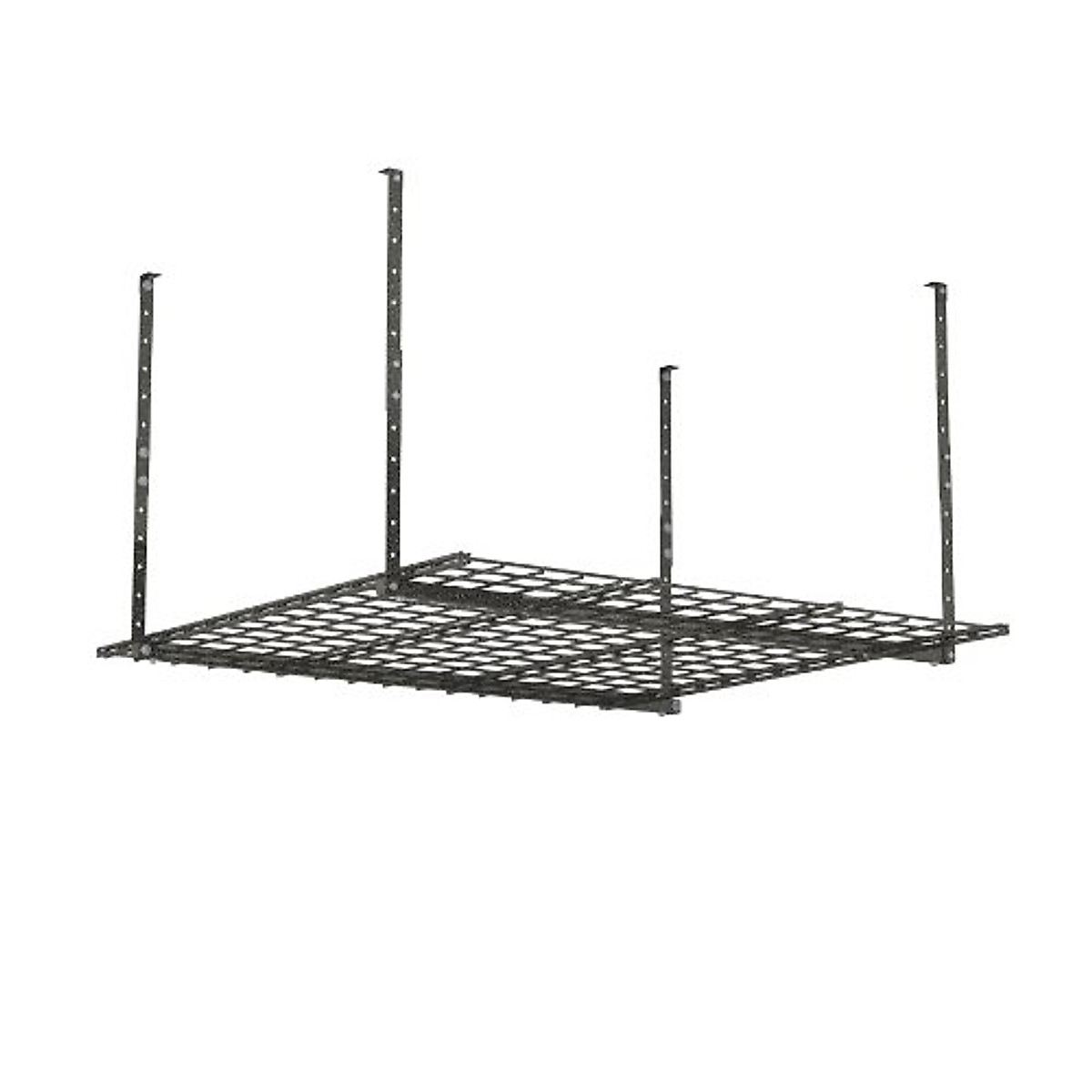 Hyloft 00625 45-Inch x 45-Inch Overhead Steel Garage Storage System, Adjustable Ceiling Mount Storage Rack, Hammertone