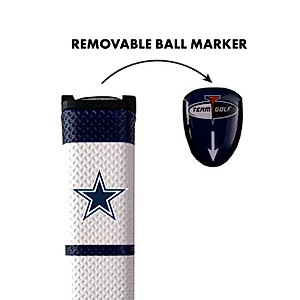 Team Golf NFL Dallas Cowboys Golf Putter Grip NFL Golf Putter Grip (Multi Colored) with Removable Ball Marker, Durable Wide Grip & Easy to Control