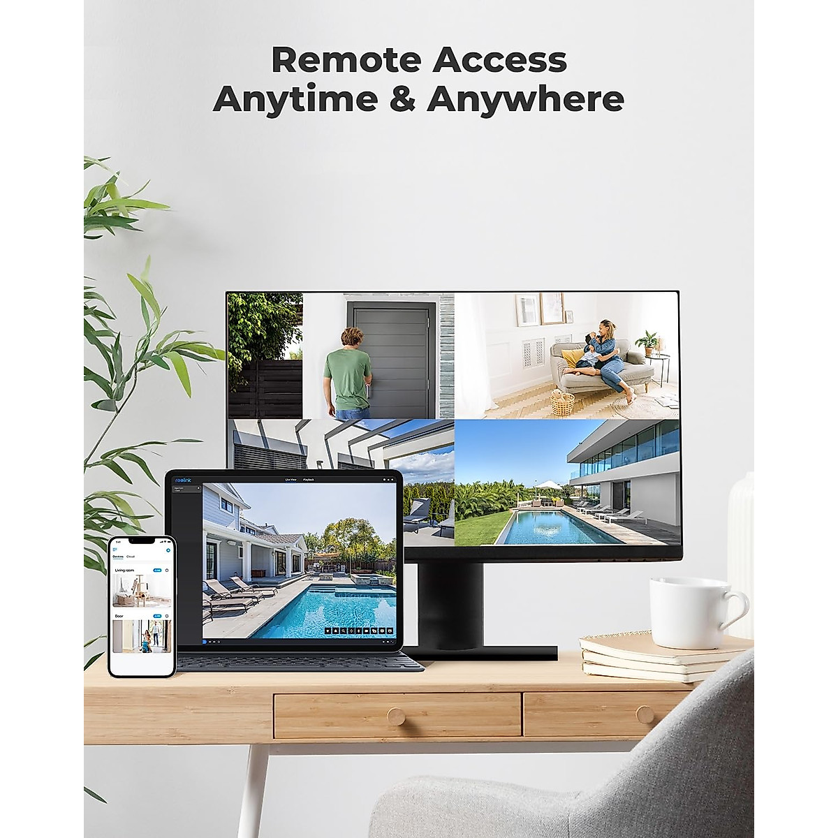 REOLINK 5MP PoE Outdoor Home Security IP Cameras, Upgraded Smart Human/Vehicle Detection, IP66 Weatherproof, Time-Lapse, 256GB Micro SD Storage for 24/7 Recording(not Included), 4X RLC-520A