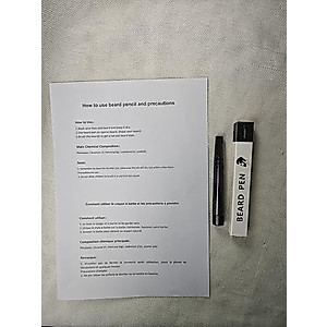 Beard Pencil Filler for Men - Sweat Proof, Water Resistance, Long Lasting & Natural Finish barber Pencil, Mustache Repair Shape (BLACK)