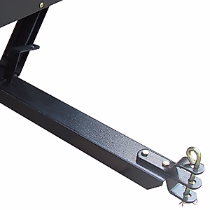 YARD COMMANDER - Heavy Duty Tow Behind ATV Trailer Steel Dump Cart - 10-Cubic Feet and 400-Pound Capacity - Garden Utility Trailer - Trailers with Removable Tailgate for Riding Lawn Mower Tractor