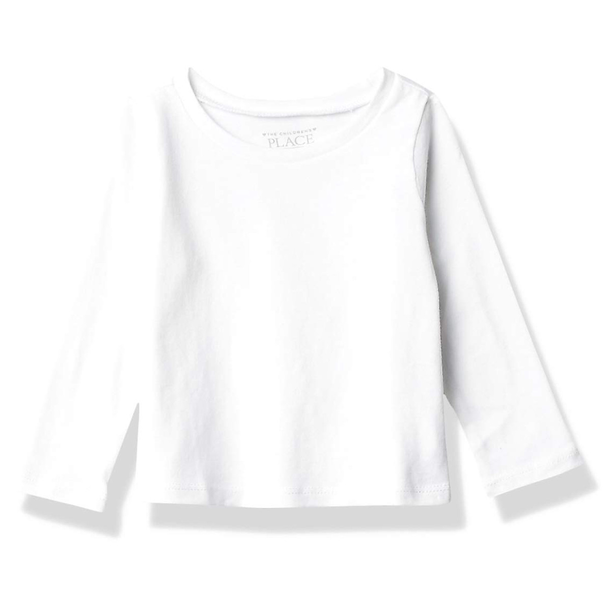 The Children's Place baby girls And Toddler Long Sleeve Basic Layering T-shirt T Shirt, White 2 Pack, 3T US