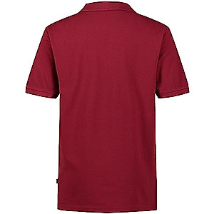Nautica Boys' Short Sleeve Anchor Polo, Button Closure, Soft & Comfortable, Pique Fabric, Biking Red, 14-16