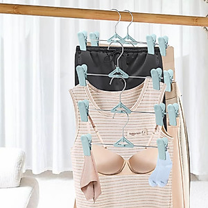 NORTHERN BROTHERS Pants Hangers with Clips, 30Pack Skirt Hangers Stackable Clothes Clip Hangers with Rotatable Hook for Men Women Jean Trousers Shorts